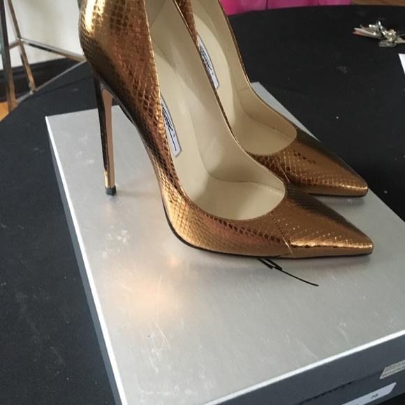 Brian Atwood | Shoes | Brian Atwood Scarpa Pump 3mm Gold Bronze | Poshmark